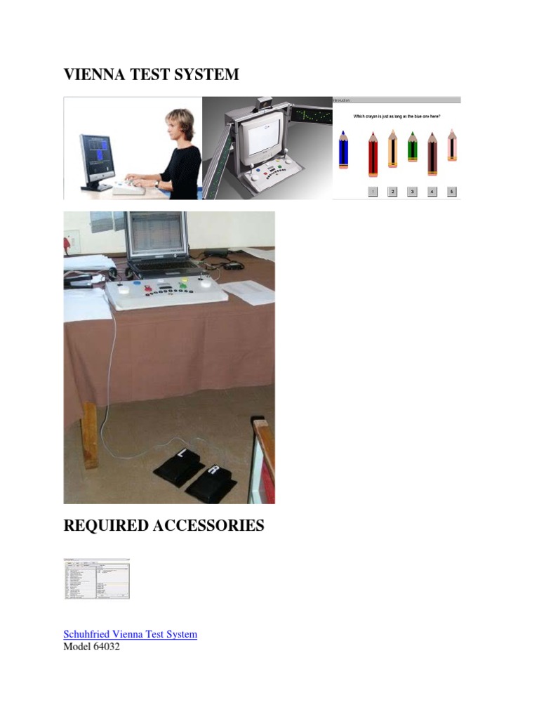 Vienna Test System Accessories Guide | PDF