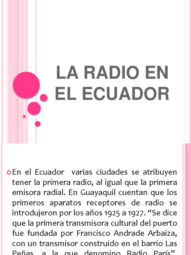 La Radio en El Ecuador | PDF | Radio | Ecuador