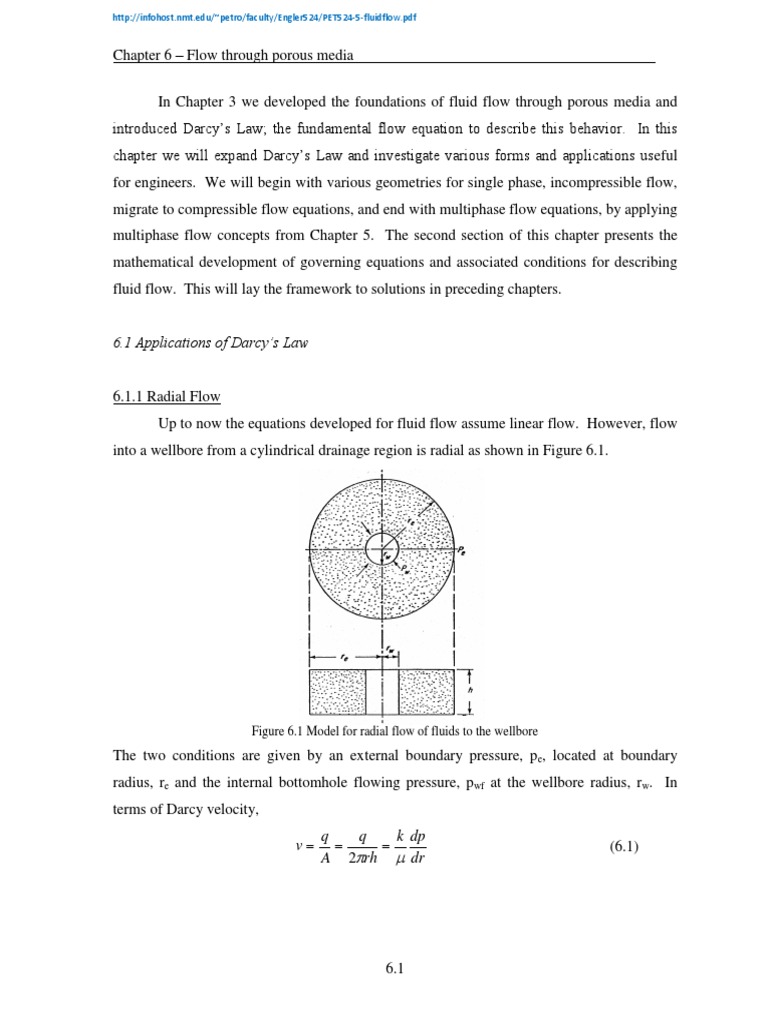 Chapter 6 - Flow Through Porous Media | PDF | Permeability (Earth ...