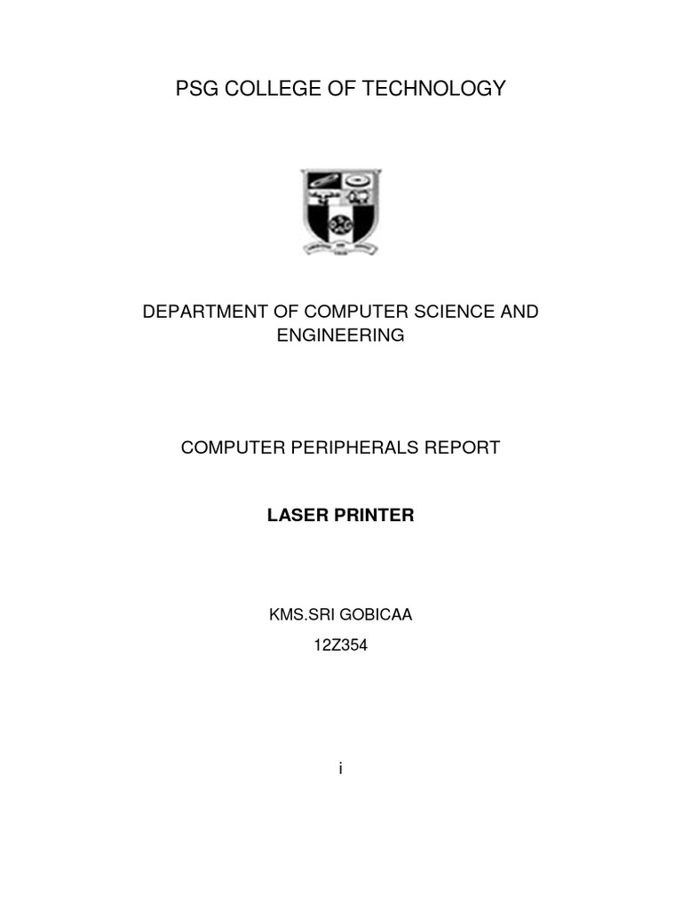 PSG College of Technology: Department of Computer Science and Engineering | PDF | Printer ...