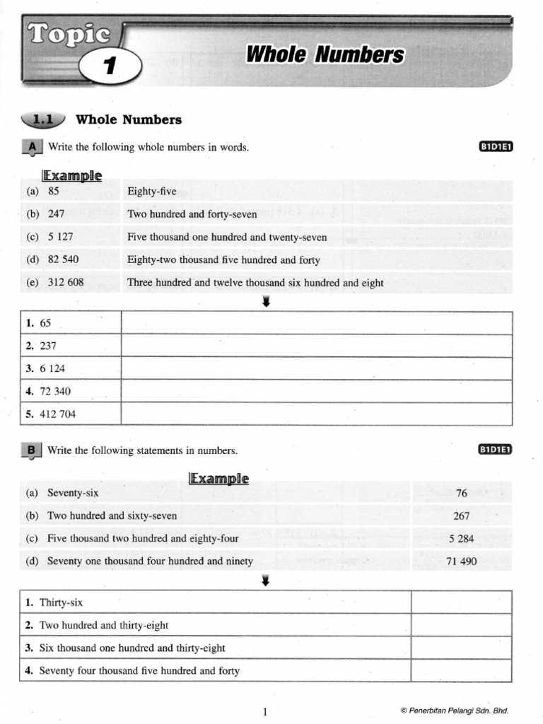 Chapter 1 Whole Numbers | Nature