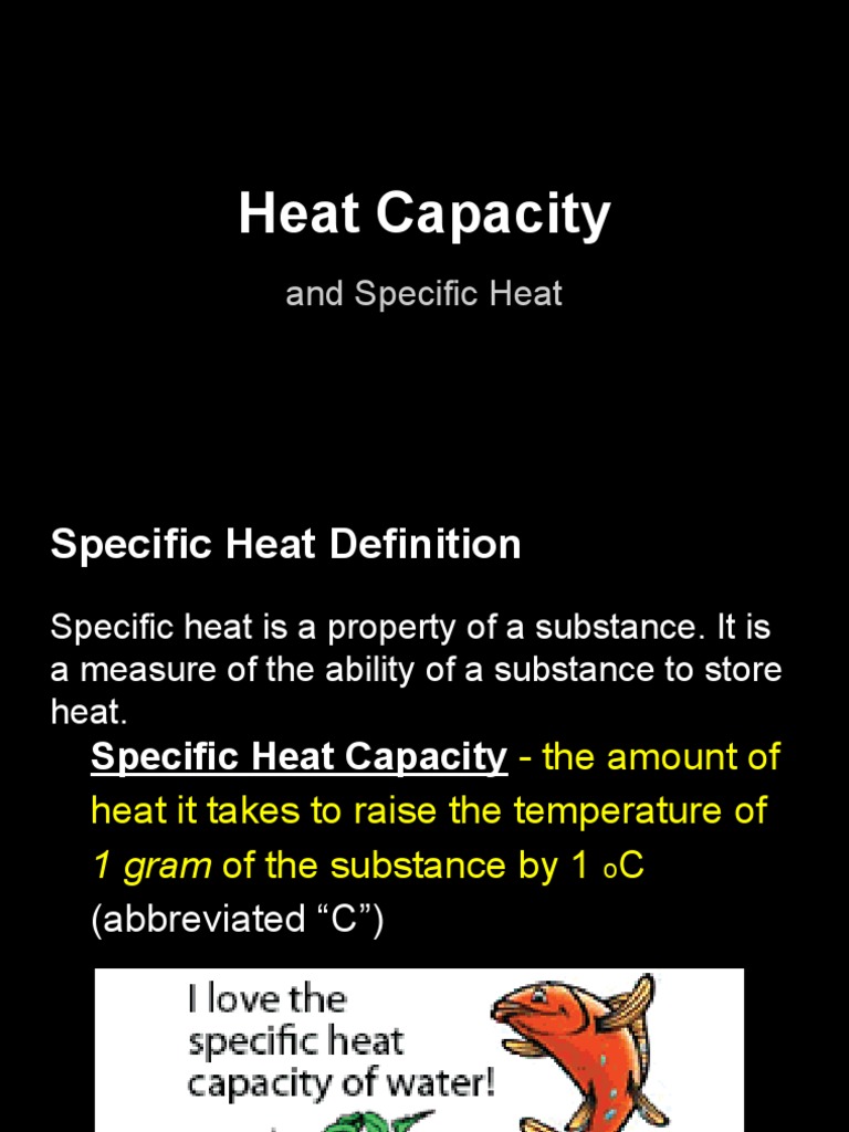 Understanding Specific Heat Capacity | PDF | Heat Capacity | Calorie