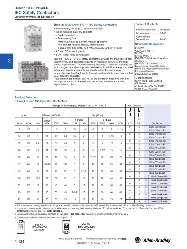 Selection of IEC Safety Contactors for Low-Energy Applications and ...