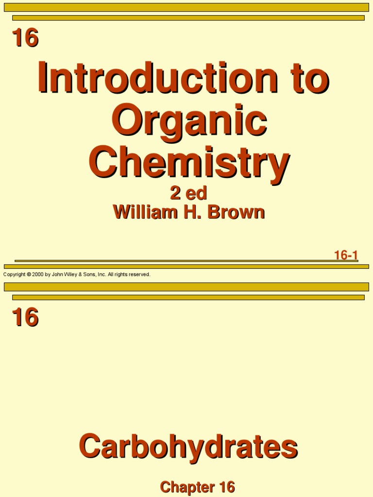 Introduction To Organic Chemistry | PDF | Carbohydrates | Glucose