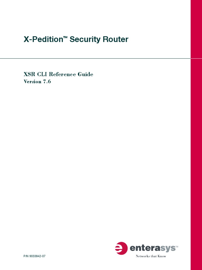 CLI Reference Guide XSR-1805 | PDF | Port (Computer Networking) | Secure Shell