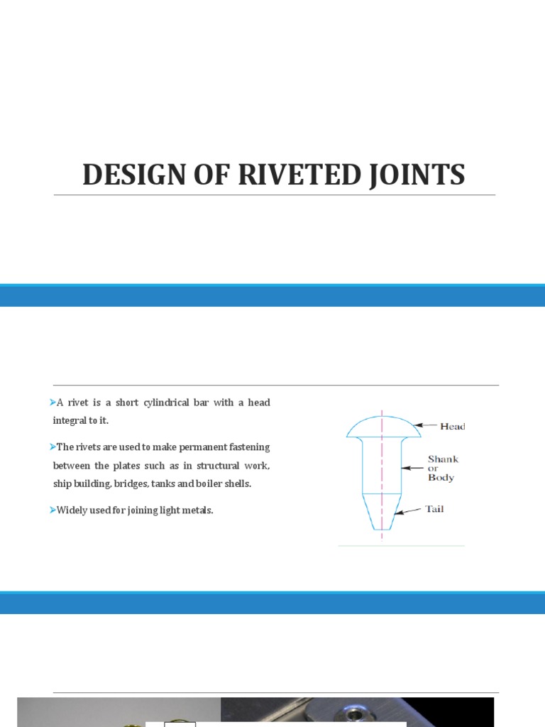 Design of Rivets | PDF | Rivet | Ultimate Tensile Strength