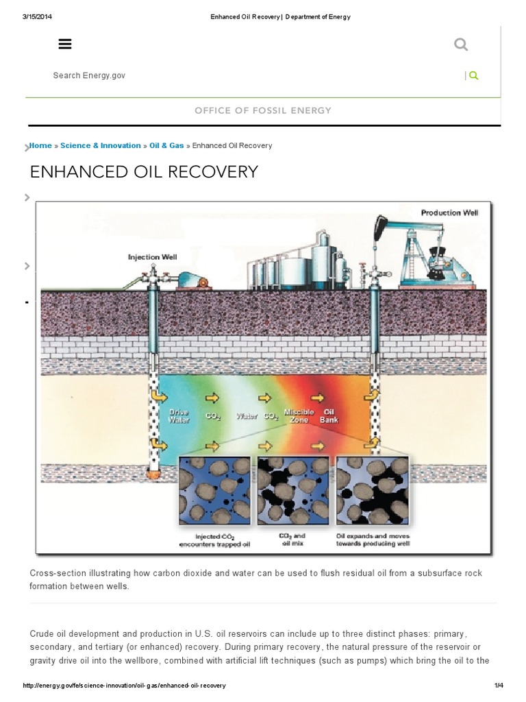 Enhanced Oil Recovery - Department of Energy | Download Free PDF ...