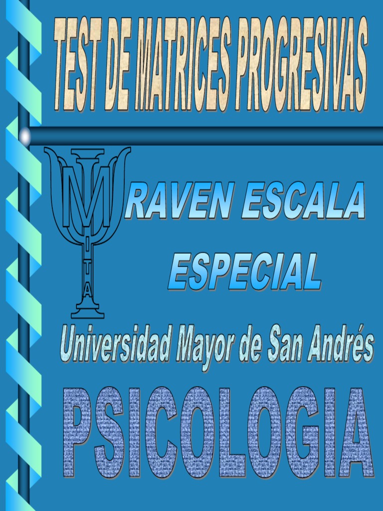 Test Raven Escala Especial PDF | PDF