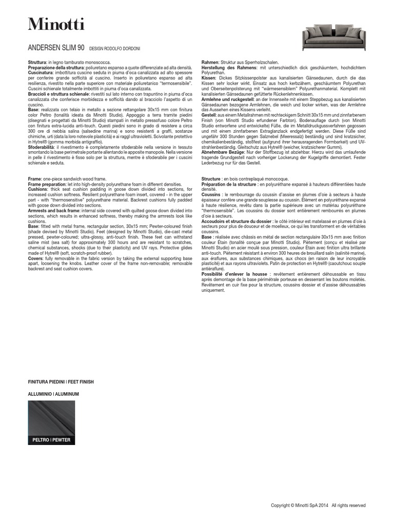 Andersen Slim 90 | PDF