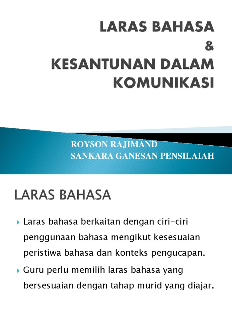 Laras Bahasa | PDF
