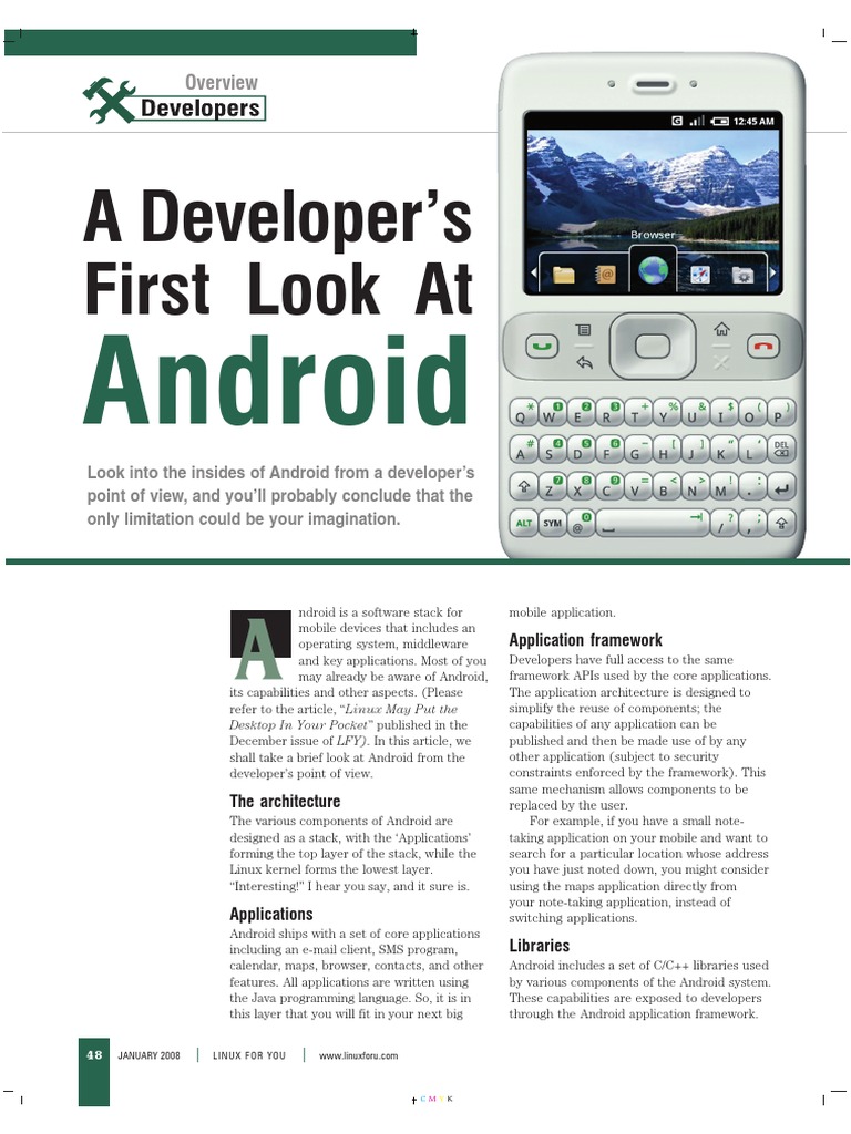 A Developer's First Look At: Android | PDF | Eclipse (Software) | Android (Operating System)