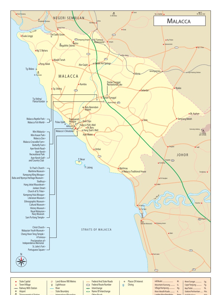Malacca Tourist Attractions Map | PDF