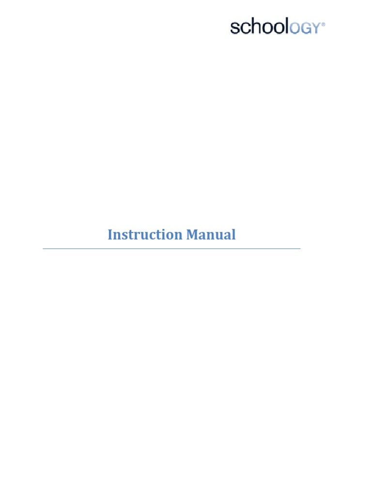 Schoology Instructional Guide | PDF | Software | Digital Technology