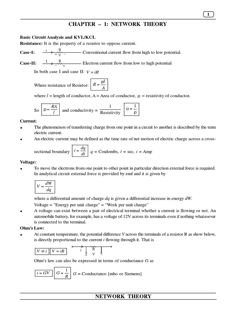 Electronics Study Material For MSC | PDF | Electrical Network ...
