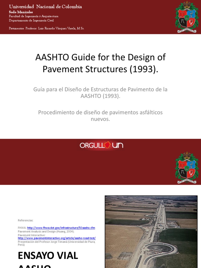 AASHTO Guide For The Design of Pavement Structures Nuevos Flexibles | PDF