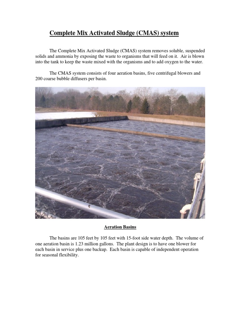 Complete Mix Activated Sludge System Overview | PDF | Biodegradable ...