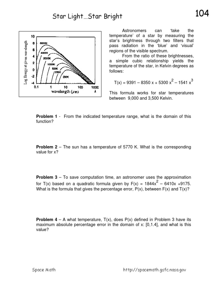 Star Temperature | PDF | Stars | Temperature