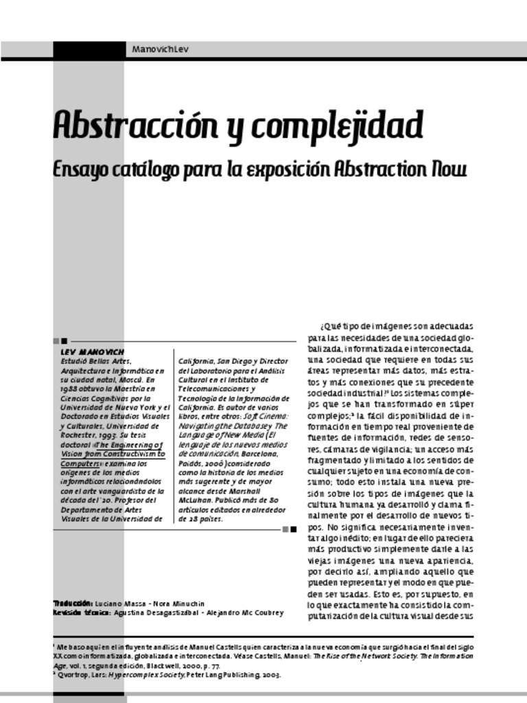 Abstraccion y Complejidad | PDF | Complejidad | Imagen
