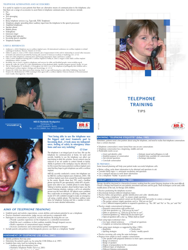 Telephone Training: MED-EL Worldwide Headquarters | PDF | Conversation ...