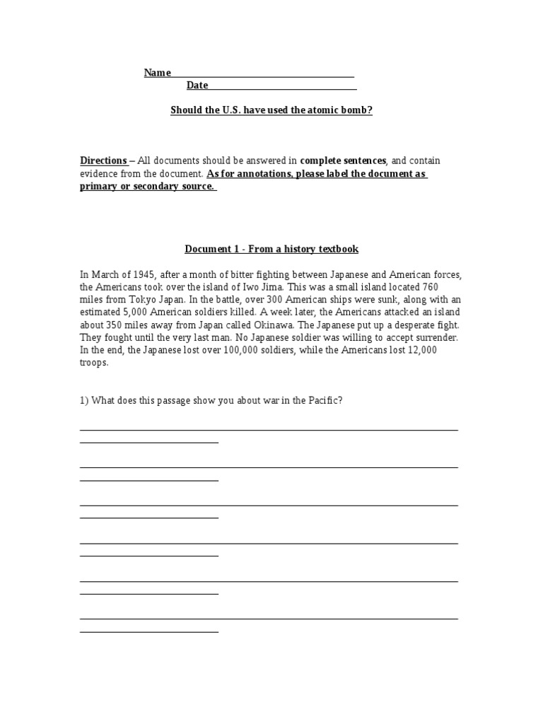 Lesson 85 Reading and Writing | PDF | Empire Of Japan | Atomic Bombings ...