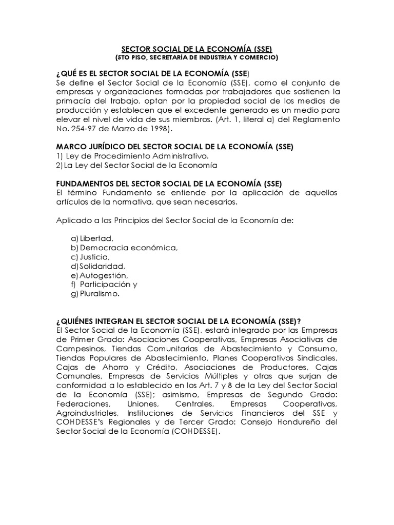 Sector Social de La Economia | PDF | Cooperativa | Economía social