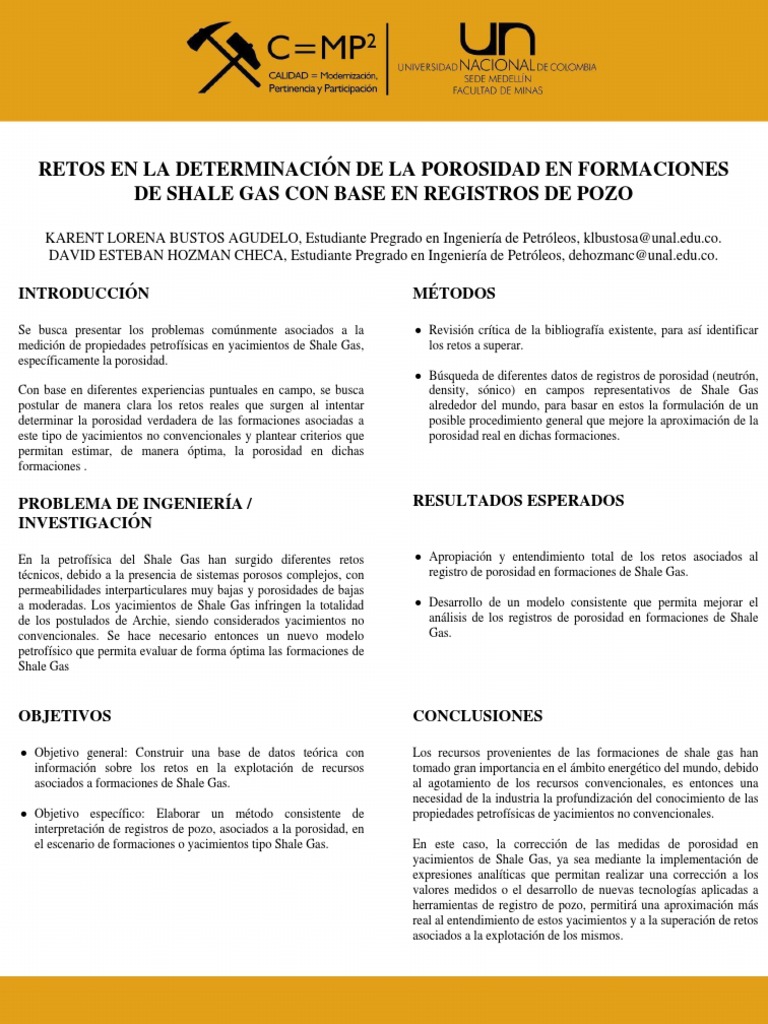 Poster Tesis | Gas de esquisto | Ciencia y Tecnología