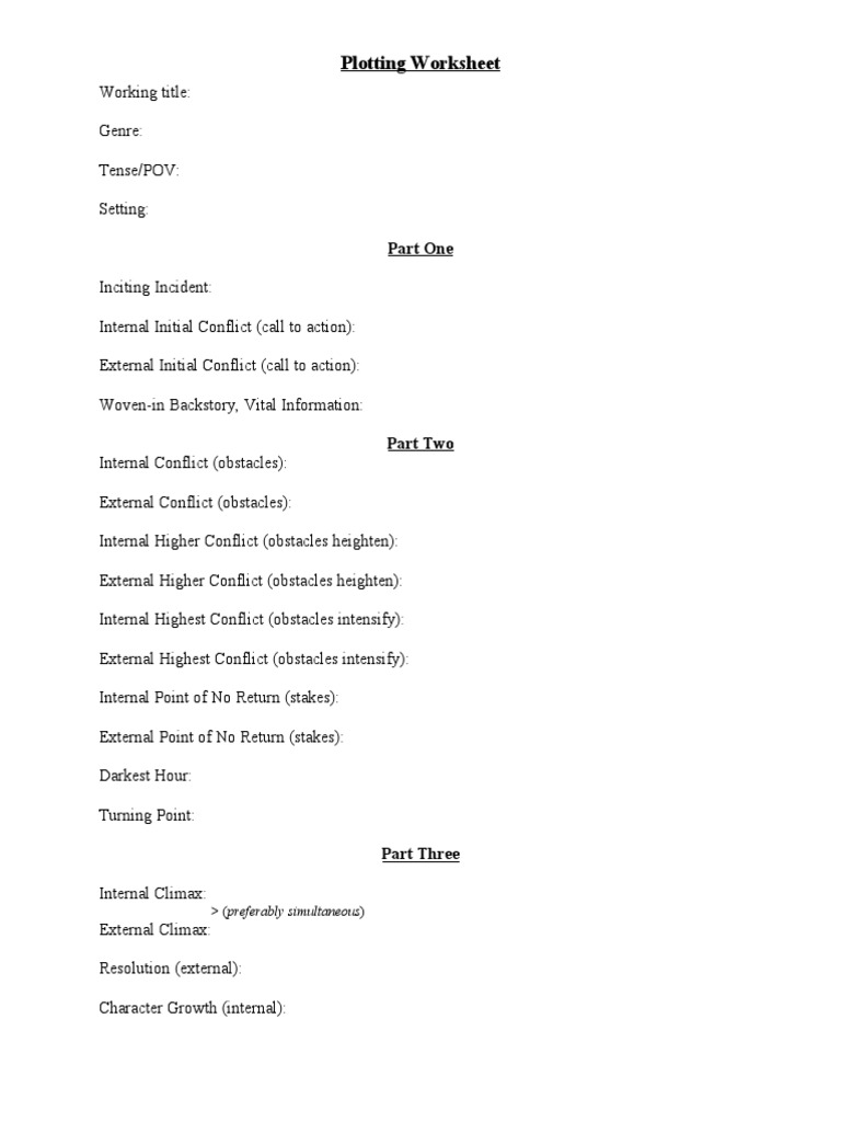 Plotting Worksheet Overview | PDF