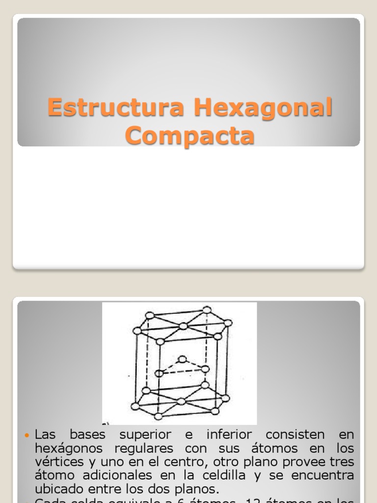 Estructura Hexagonal Compacta | PDF
