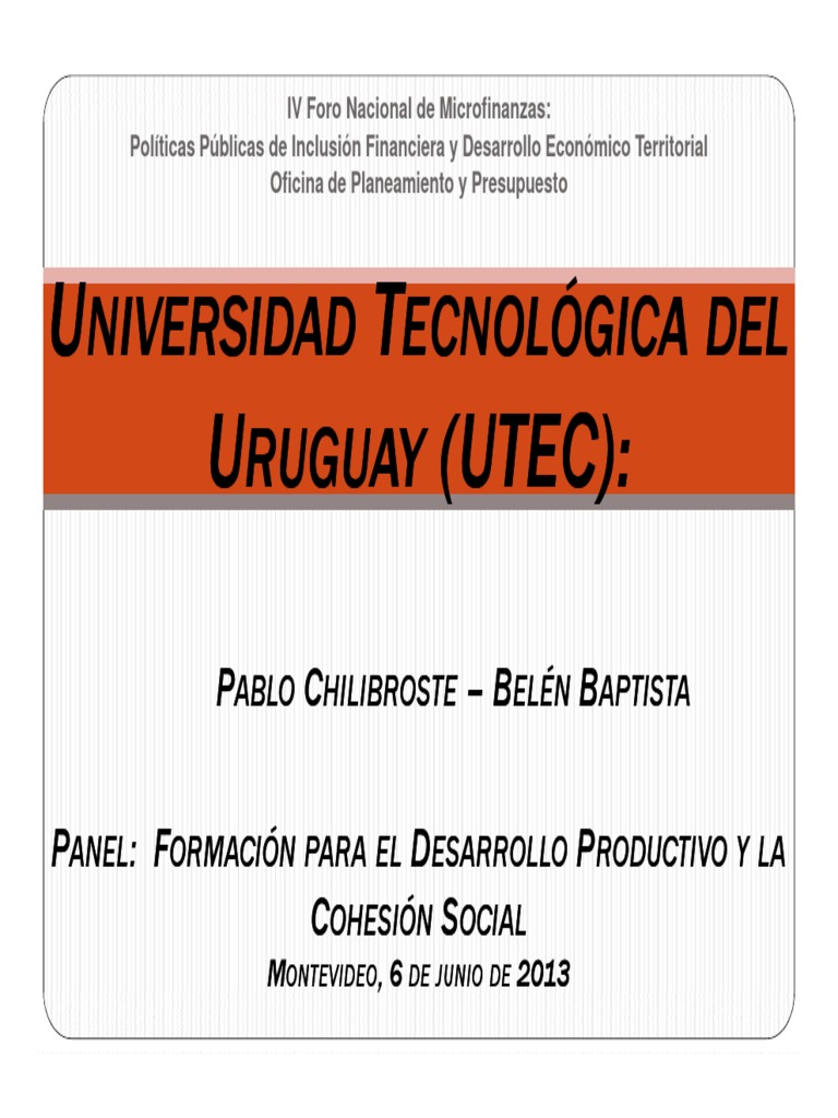 Inclusión Financiera y Desarrollo Territorial | PDF | Uruguay | Universidad