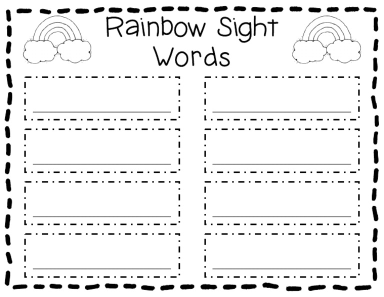 Rainbow Sight Words | PDF