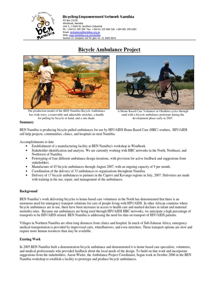 Bicycle Ambulance | PDF | Namibia | Ambulance