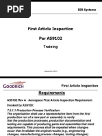 First Article Inspection FAI AS9102 Presentation | PDF | Verification ...