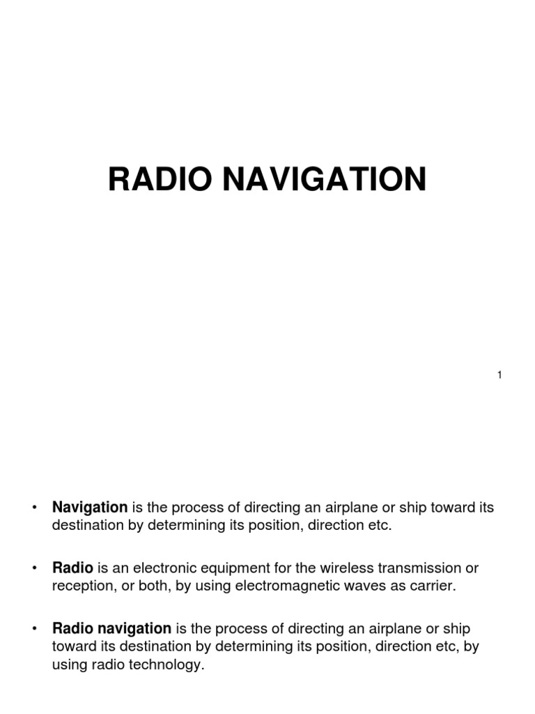 Radio Navigation Systems for Aircraft and Ships | PDF | Radio | High ...