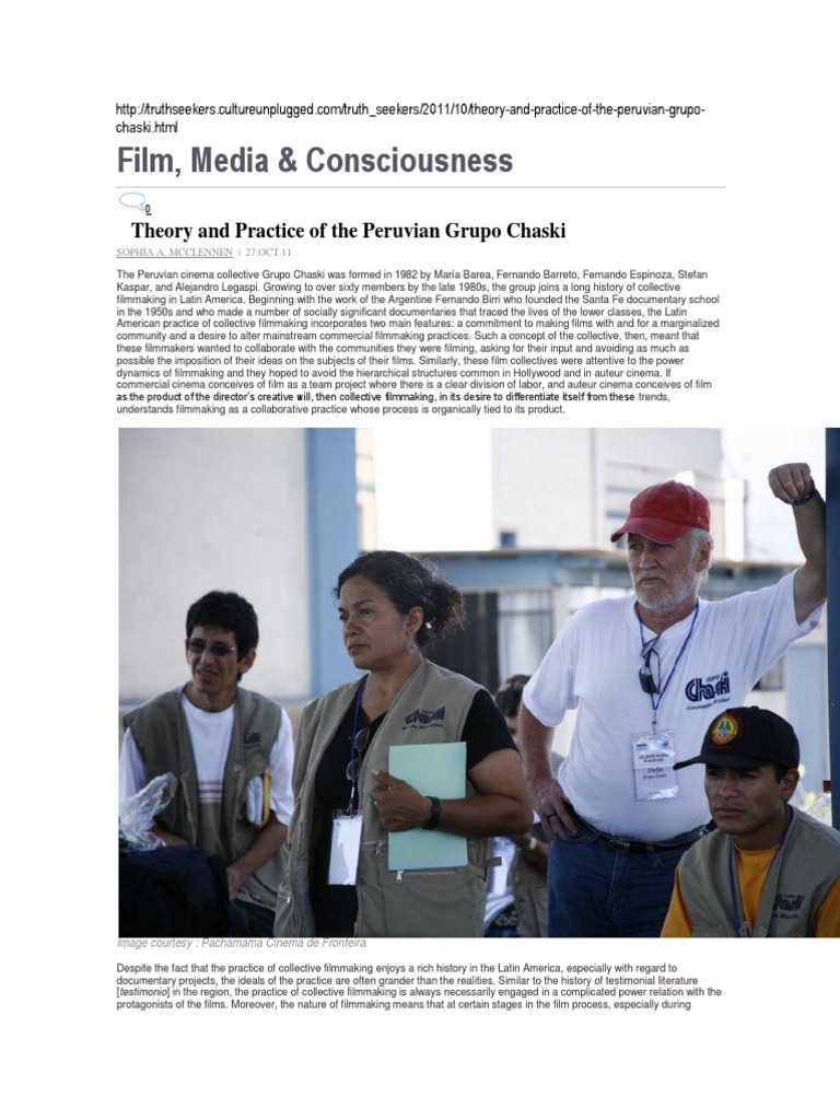 Theory and Practice of The Peruvian Grupo Chaski | PDF | Peru | Latin ...