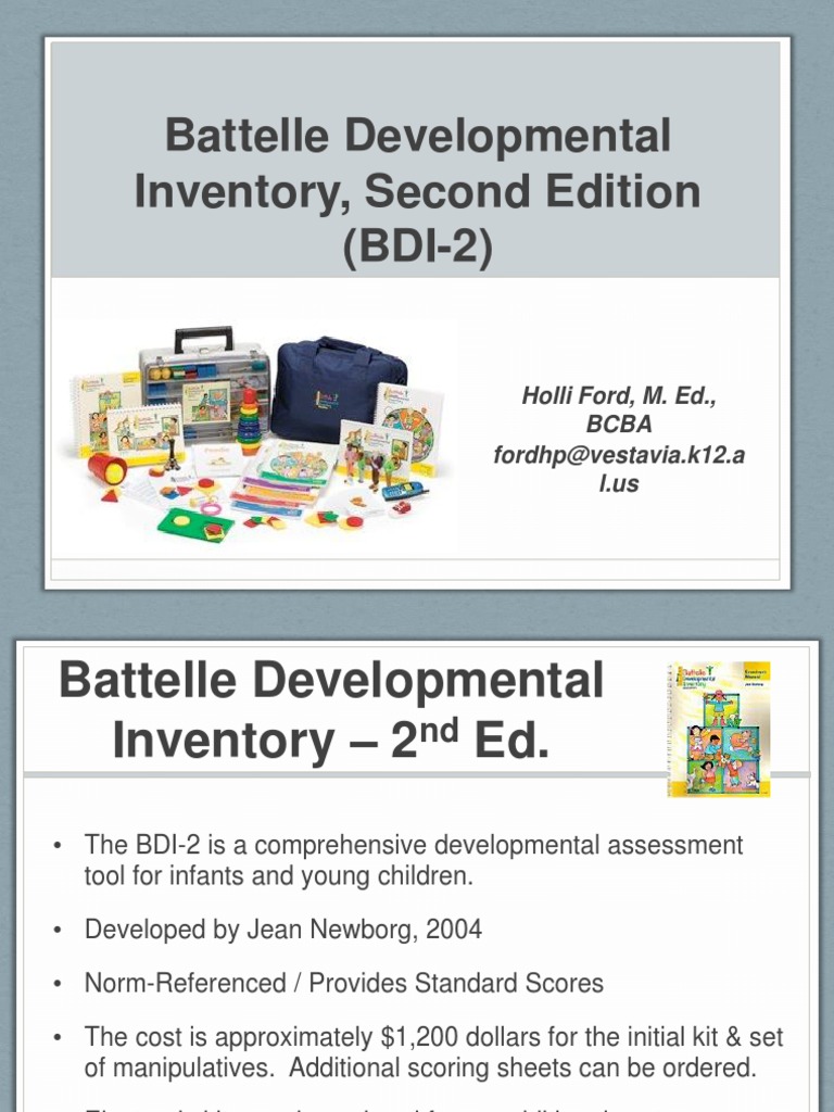 Bdi 2.original | PDF | Individualized Education Program | Special Education