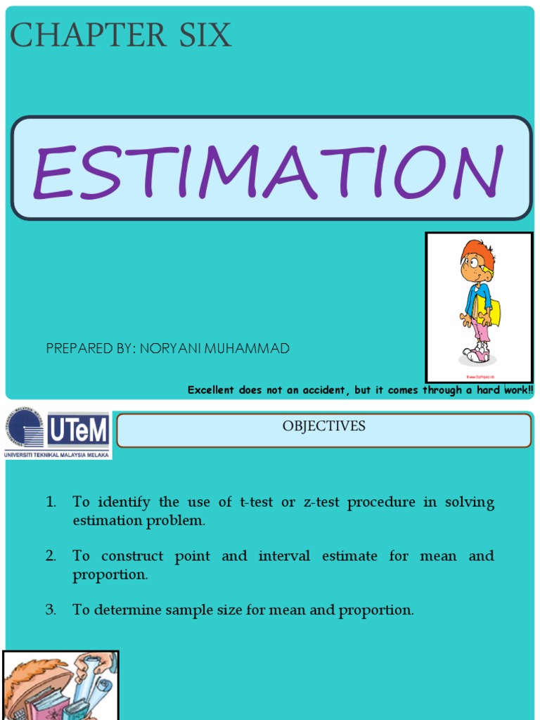 Chapter6 Estimation Pdf Confidence Interval Sample Size Determination