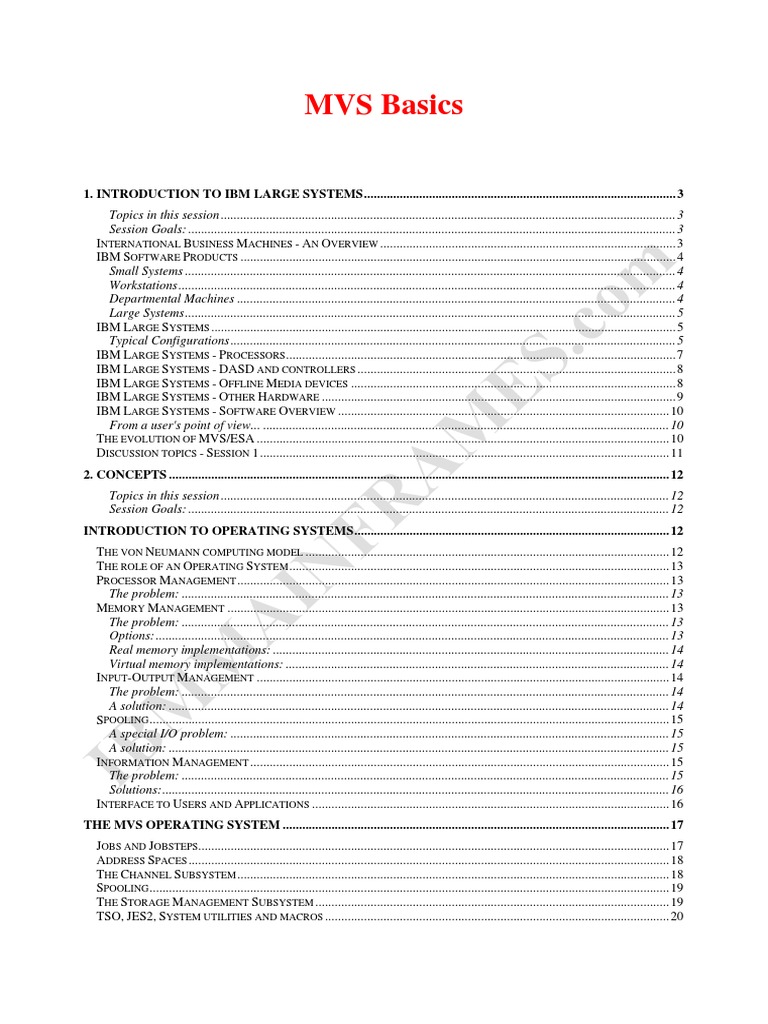 MVS Basics | Download Free PDF | Ibm Db2 | Operating System