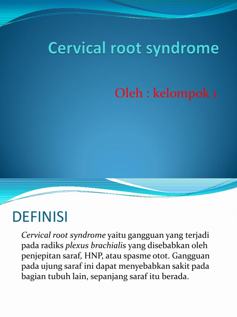 Cervical Root Syndrome | PDF