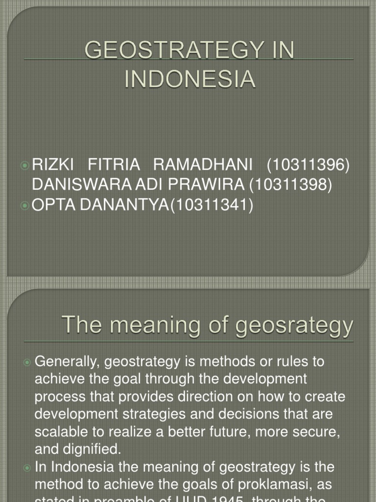 Geostrategy in Indonesia | PDF | National Security | Military