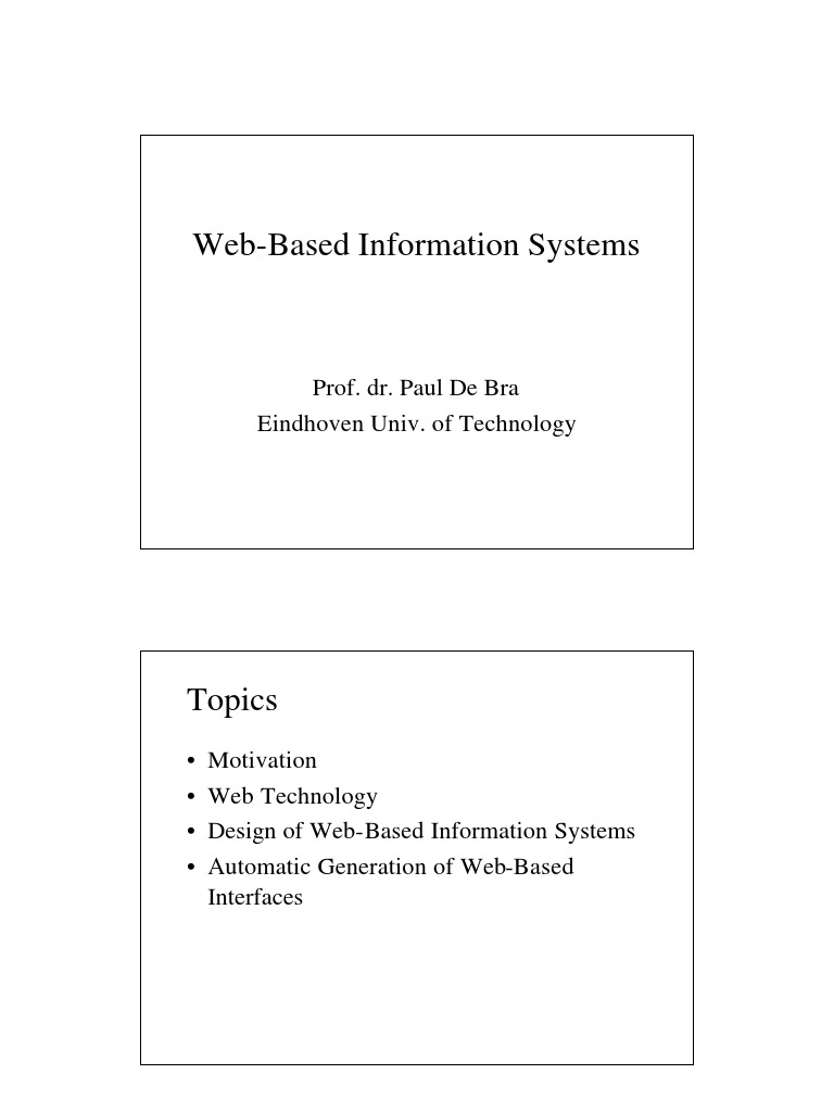 Web-Based Information Systems | Download Free PDF | Data Model | World ...