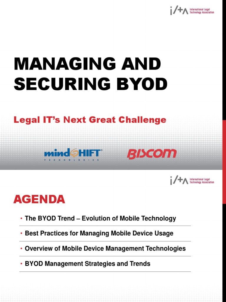 BYOD Presentation | PDF | Mobile Device | Mobile App
