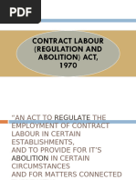 Abstract of The Contract Labour | PDF | Wage | Employment