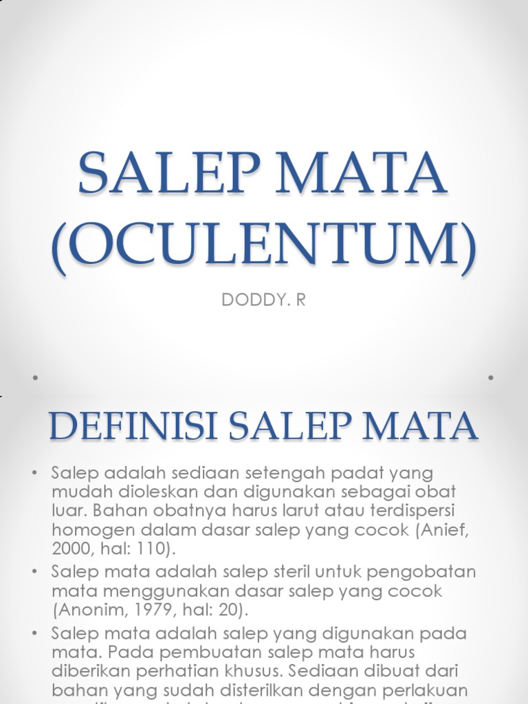 Salep Mata | PDF