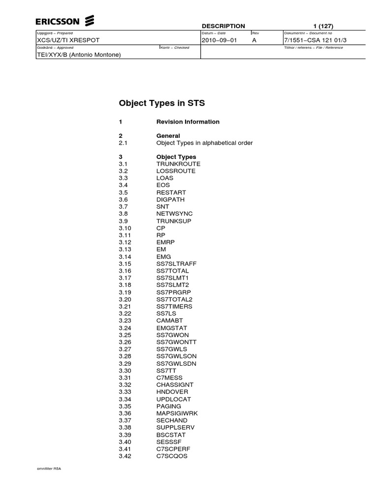 Object Types in STS | PDF