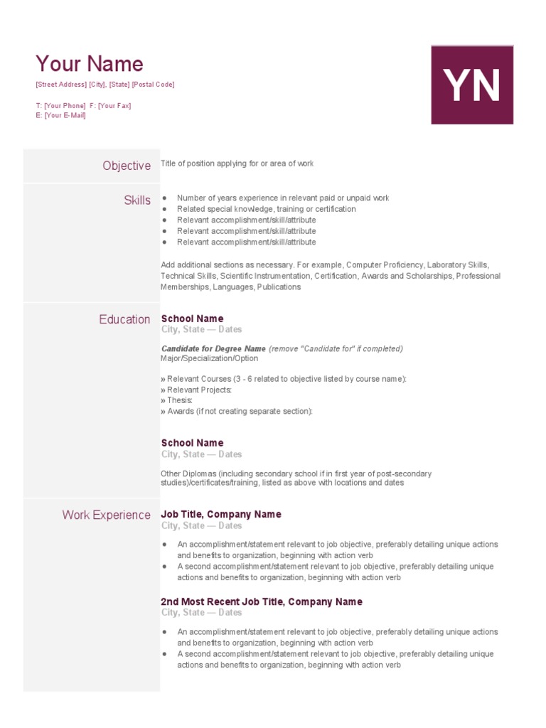 Resume Template for Job Applicants | PDF | Public Services | Business