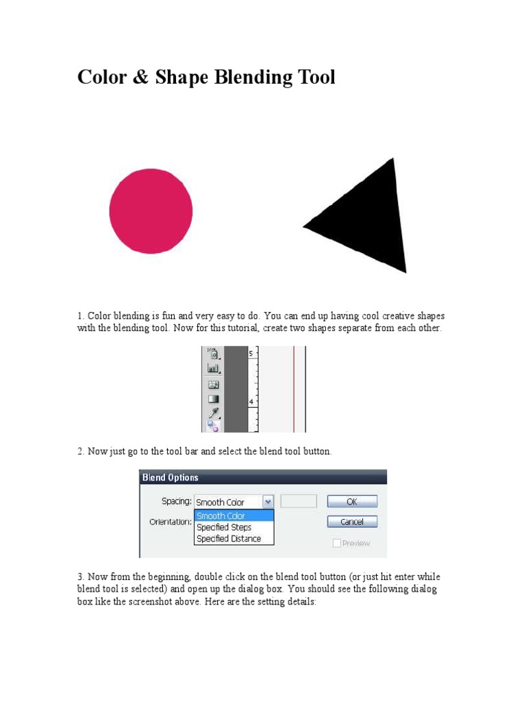Color & Shape Blending Tool | PDF