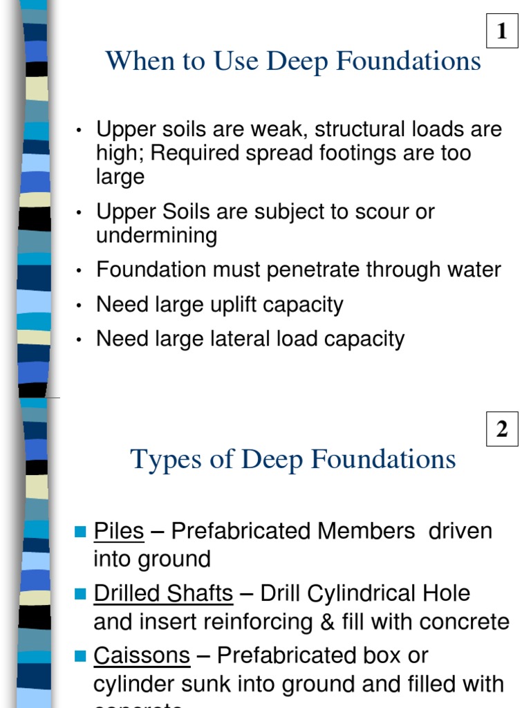 Types and Applications of Deep Foundations | PDF | Deep Foundation ...