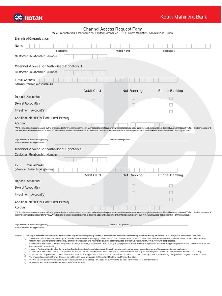 Kotak Mahindra Bank - RAH | PDF | Online Banking | Banks & Banking