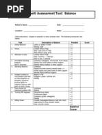 4 Stage Balance Test Print | PDF | Balance (Ability) | Diseases And ...
