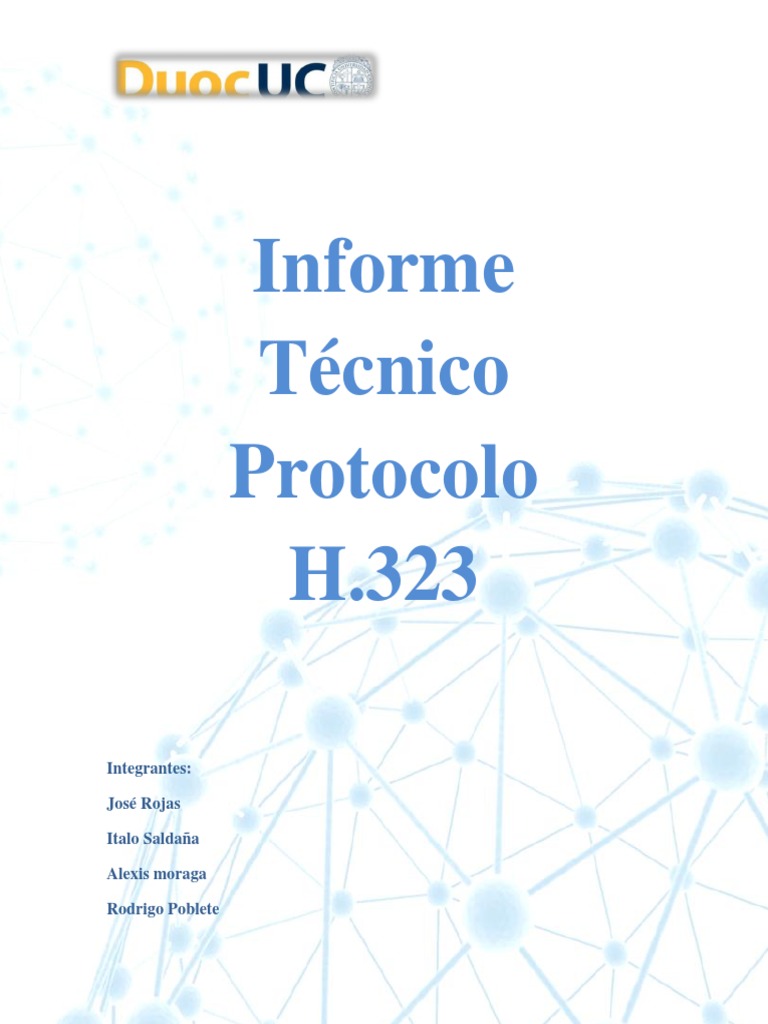 Informe Tecnico H.323 | PDF | protocolo de Iniciacion de Sesion | Calidad de servicio
